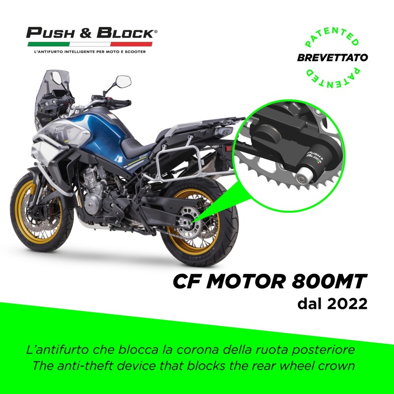Push&Block WL-C01 Antifurto blocca ruota per CF Moto 800MT