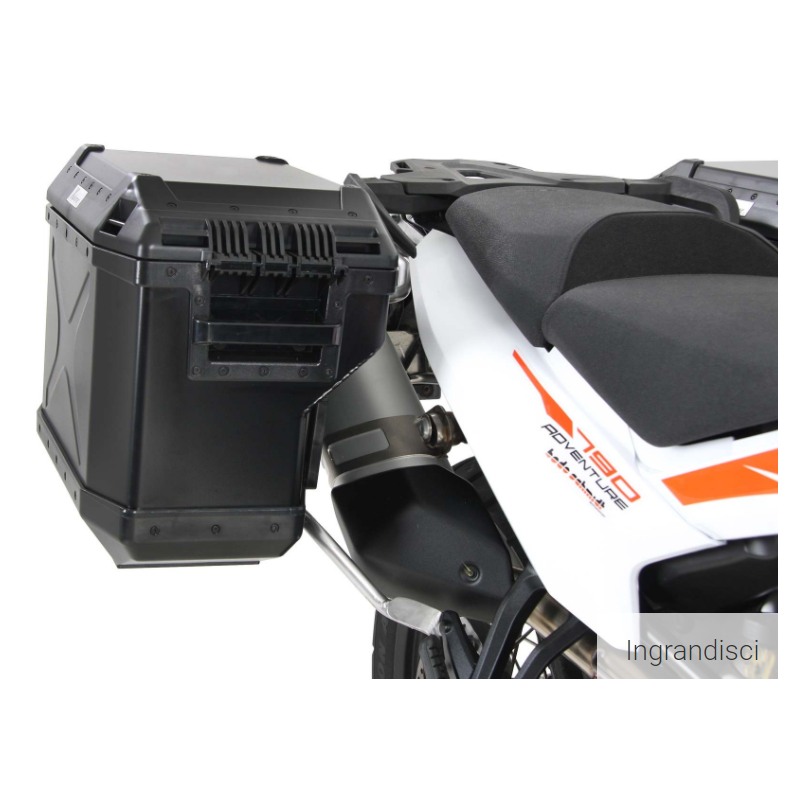 Telaietti + valigie in alluminio Nero Xplorer Hepco Becker 6517617 00 22-01-40 KTM 890 Adventure ...