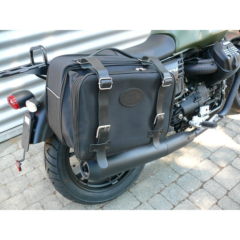 Bags&Bike Coppia Di Borse Laterali Container Per Moto Guzzi V7 III