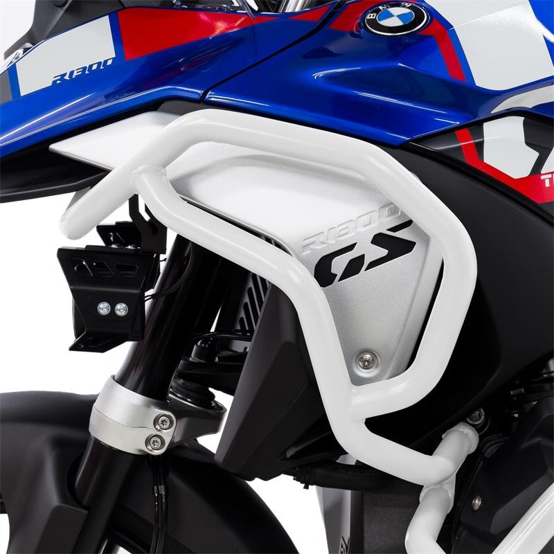 Zieger Protezione motore alta Bianco Zona serbatoio per BMW R1300GS